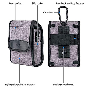 Kiorafoto Compact Camera Pouch Case for Sony ZV-1F ZV-1 ZV1 RX100VII RX100VI RX100VA RX100V RX100IV III II Canon G7X III II G9X II SX740 SX730 SX620 SX610 Olympus TG-6 TG-5 Ricoh GR IIIx GRIII GR3