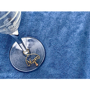 Personalized Wine Charm~Wine Glass Charm~Wire Name~17 pretty colors to choose from~Swarovski Birthstones~Handmade~Unique Gift for the Wine lover in your life
