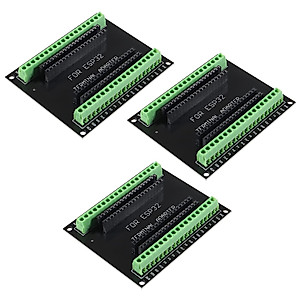 3PCS ESP32 Breakout Board GPIO 1 into 2 Compatible with 38 Pins ESP32S ESP32 Development Board 2.4 GHz Dual Core WLAN WiFi + Bluetooth 2-in-1 Microcontroller ESP-WROOM-32 Chip for Arduino