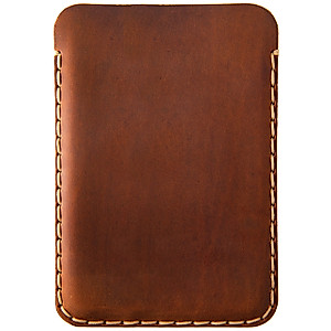 Bovine leather cover for Microsoft Surface Duo 2 case, made in Europe (for Duo 2 with a Bumper, Brown)