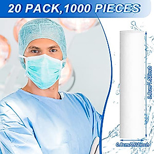 1000 Counts Dental Gauze Rolls, Cottons Pads for Dentists, Good Absorbent Nose Plugs Flexible Dental Cotton Rolls Swabs Rolled Cotton Ball for Kids, Adults Nosebleed, Mouth Gauze Accessories, 1.5 Inch
