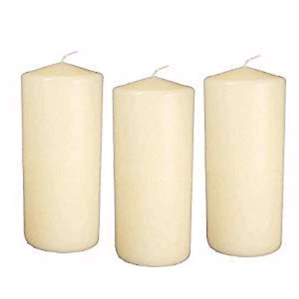 3 X 6 Pillar Candles Bulk Event Pack Round Unscented Premium Wax Pillar Candles for Wedding, Spa, Party, Birthday, Holiday, Bath and Home Decor - Set of 12 (3X6, Ivory)