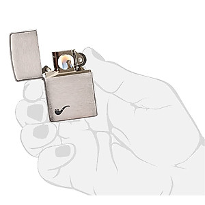 Zippo 200PL: Brush Fin Pipe Lighter