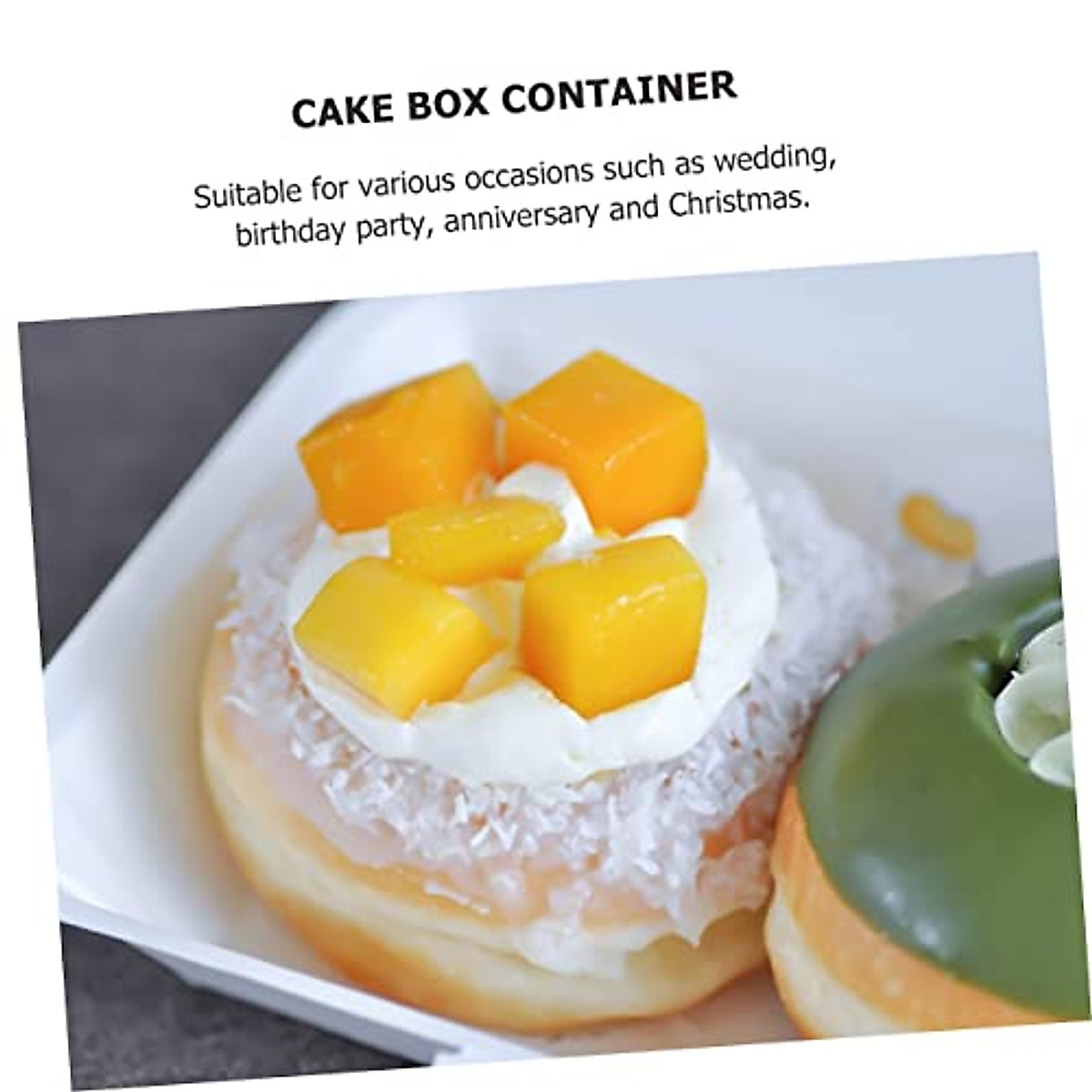 Baluue 12pcs Packaging Boxes Packing Box Clear Cake Stand Pink Containers Mini Cake Boxes Transparent Cake Box Cake Packing Box Disposable Cupcake Containers White Card Pink Dessert Box