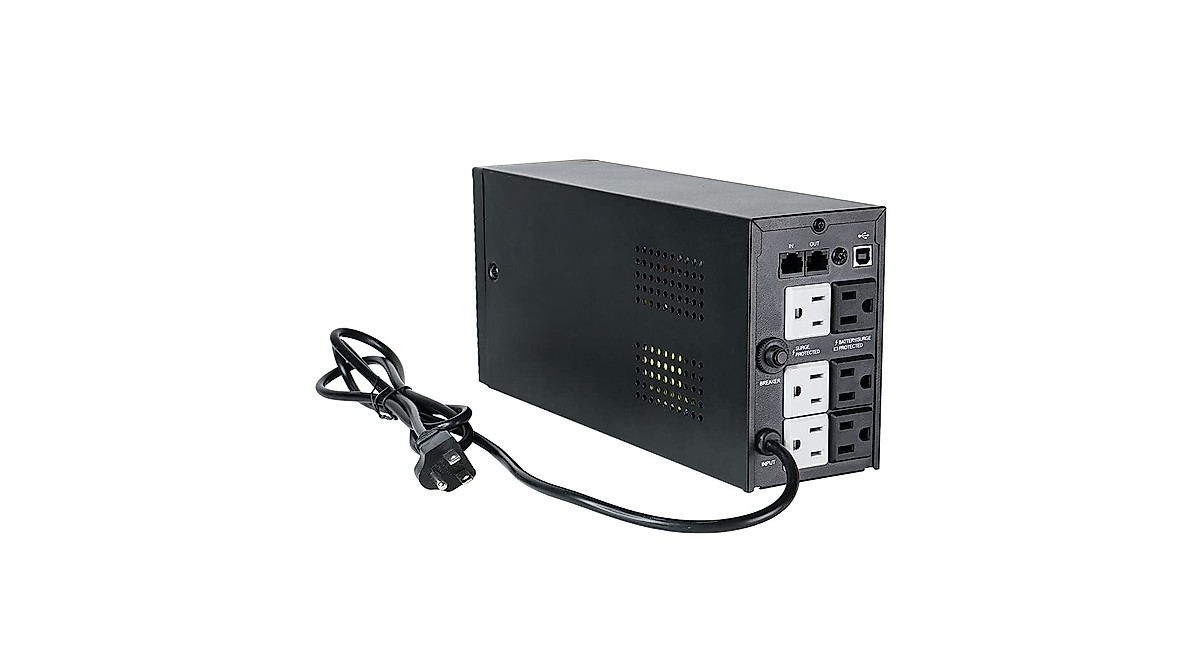 600VA UPS Battery Backup & Surge Protector for Computers