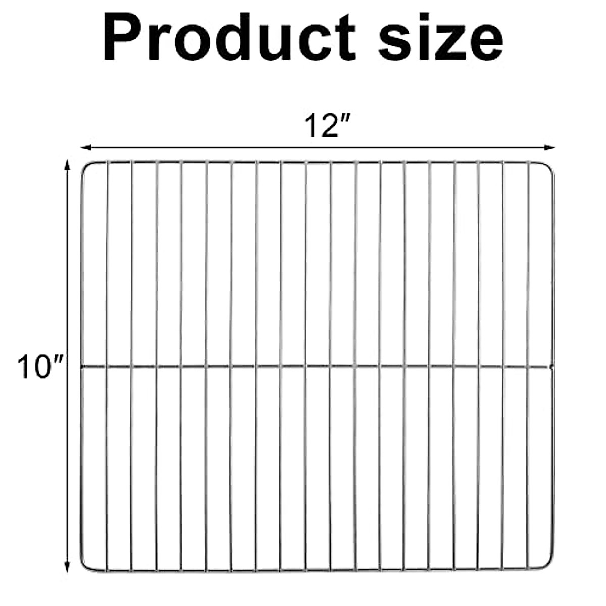 Elsjoy Set of 4 Barbeque Wire Mesh Net Grill Grid, 12 x 10 Stainless Steel Grill Grates BBQ Grill Racks, Replacement Smoker Wire Rack for Roasting, Cooling, Baking