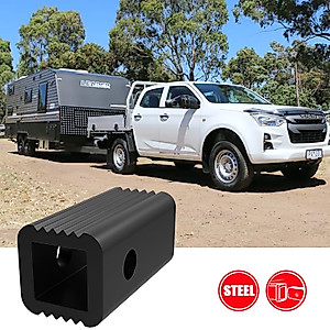 2" to 1-1/4" Hitch Receiver Adapter Insert Sleeve Mount Adapter - 2 inches to 1.25 inches Hitch Adapter Receiver Converter for Bike Rack and Cargo Carriers