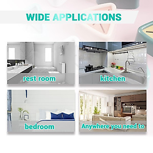 4 Pack Adhesive Towel Hooks for Kitchen and Bathroom, No Drilling Required