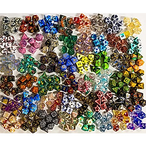 Dungeon Craft Premium Mystery Dice, Set of 7 Polyhedral Dice, Wide Range of Patterns, Gaming Dice, Suitable for Role Playing, Table Games (Premium Mystery Pack of 1)