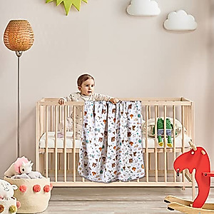 Baby Blanket - Cotton Crib Blankets for Toddlers, Soft Newborn Swaddle Receiving Blankets for Unisex Girls/Boys, Large Breathable Quilt, Nursing Cover and Kids Bed Blankets