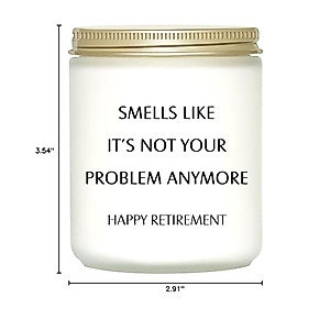 Retirement Gifts for Women, Retirement Gifts for Men, Happy Retirement Decorations, Funny Retirement Gifts for Coworker, Boss, Teacher, Nurse, Bestie, Dad, Mom Retired 2024, Scented Candles