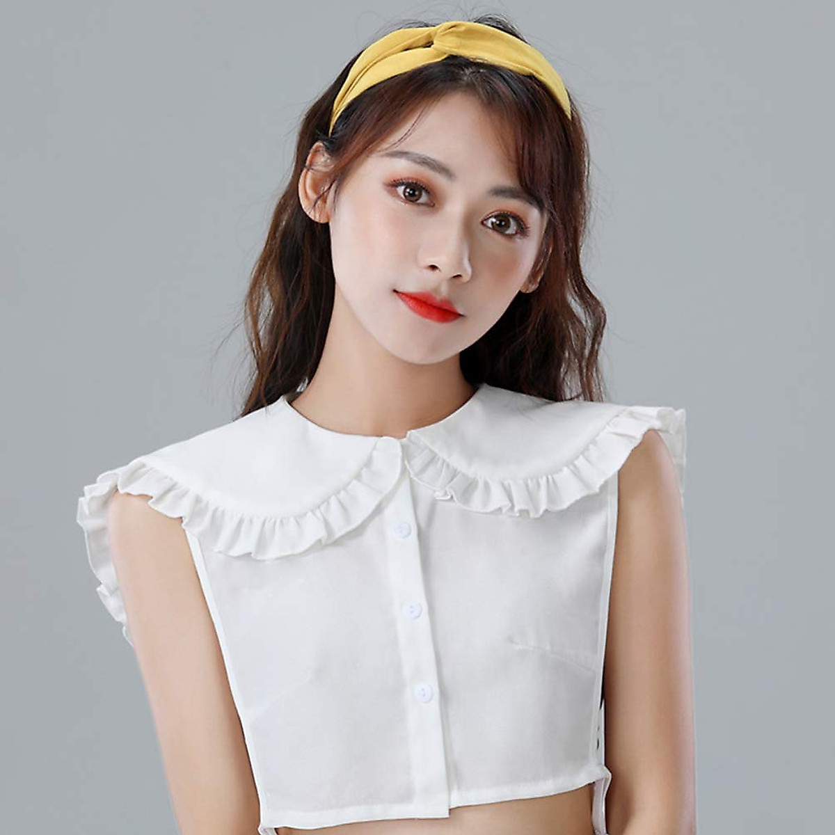 KESYOO Detachable Collars for Women Fake Collar White Faux Collar Sweet Chiffon Doll Collar Half Shirts Collar Costume Collar False Collar Women Girls