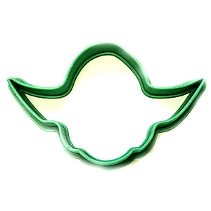 YODA OUTLINE HEAD FACE JEDI MASTER STAR WARS MOVIE CHARACTER LIGHTSABER SPECIAL OCCASION COOKIE CUTTER BAKING TOOL USA PR2045