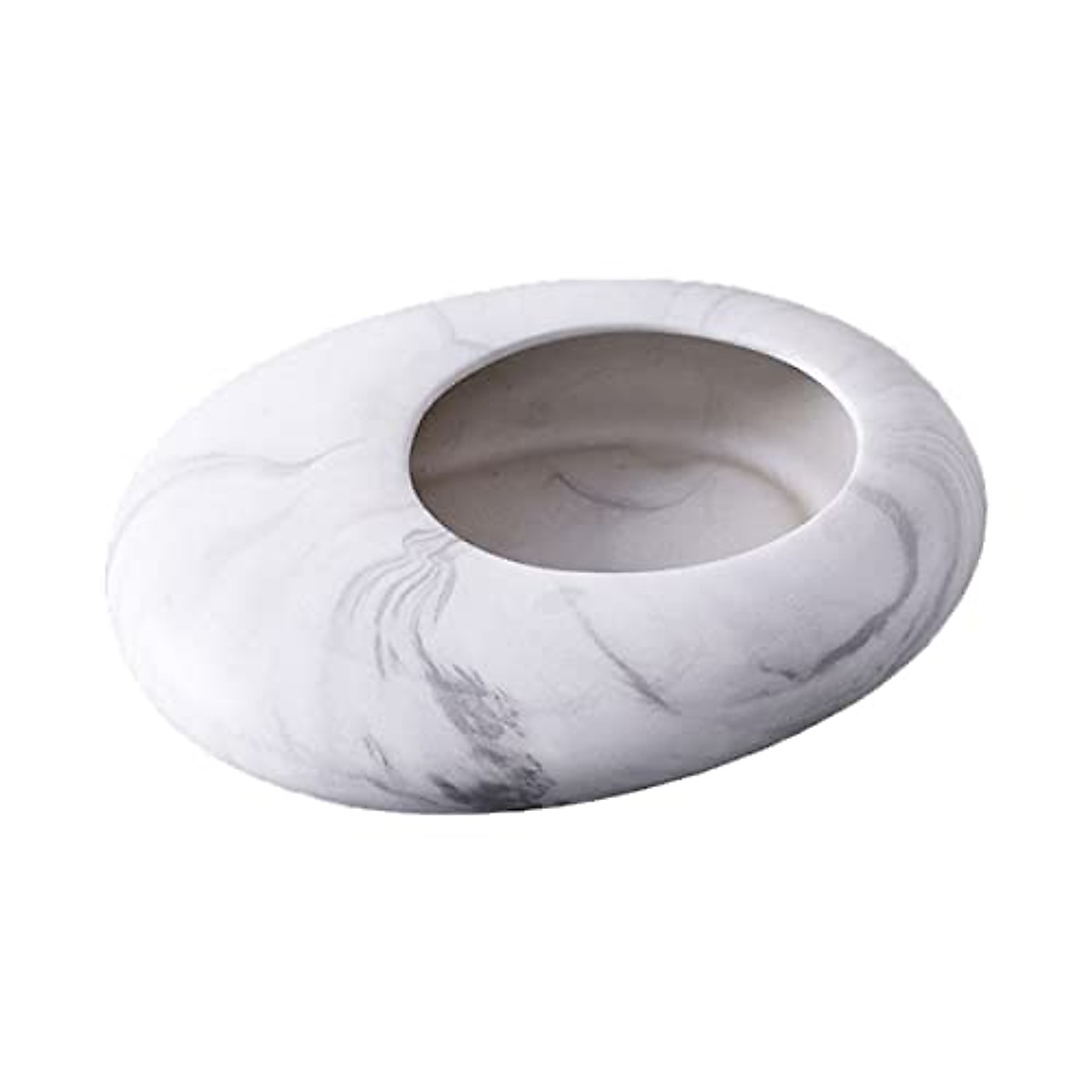 HANABASS Decorative Planters Vase Pebble Oval Desktop Container Home Pot Ceramic Ikebana Balcony Mini Indoor Flower Center Modern Holder Bonsai Outdoor Cactus for Style and Plant Garden