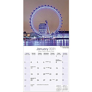 England Calendar - London Calendar - Calendars 2020 - 2021 Wall Calendars - Photo Calendar - London 16 Month Wall Calendar by Avonside