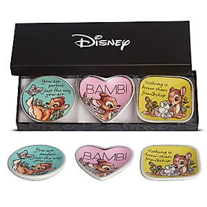 Disney Bambi Trinket Dish Set - Ring Jewelry Tray - Mini Ceramic Trinket Trays, 3-Piece Trinket Dish Gift Set