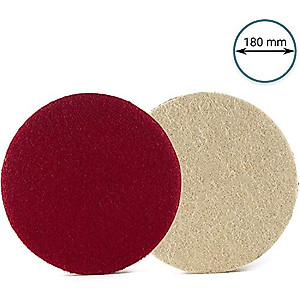 Glass Polish 11035 Dense Felt Polishing Pad, Low and High Speed Buffing Wheel | Ø 7 inch