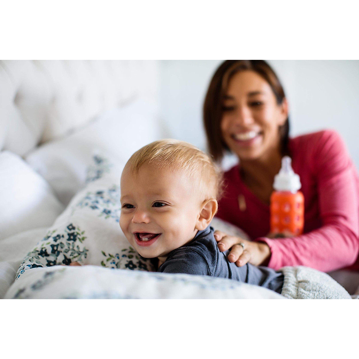 Lifefactory Baby 6 Bottle Starter Set in Mint/Lavender and in Kale/Grape Flat & Sippy Caps Stage 3 Nipples 16 Oz 12 Piece Set