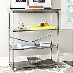 Safavieh American Homes Collection Jamison Dark Silver Large Bookcase