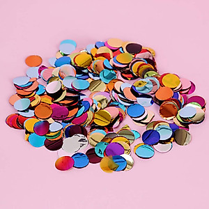 Round Sequins Multi-Color Confetti Throwing Confetti 20mm/0.8in Metallic Foil Confetti Circles Confetti Table Confetti for Birthday Party Wedding Anniversary Baby Bridal Shower, 30g/1Oz