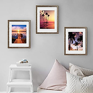 SESEAT 11x14 Picture Frames Display Pictures 8x10 With mat or 11x14 Prints Without Mat,Wall Mounting, Grey, 6PCS
