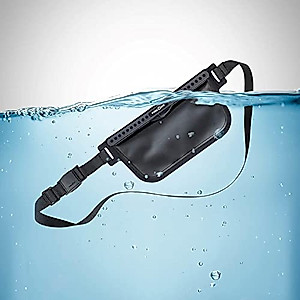 FIDLOCK Hermetic Sling Phone Dry Bag - Waterproof Pouch for Cellphone with Magnetic Self-Sealing Closure - Full Touch Functionality Through The Case - Black