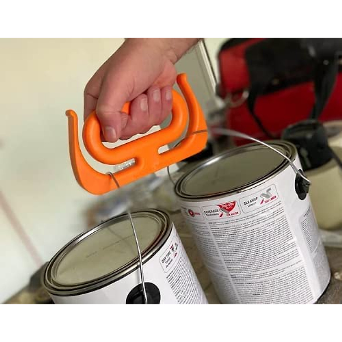 MAMMOTH GRIP Dry Cleaning Laundry Carrier (2-pack) Multi Purpose Handle/Holder Grocery Bags Shopping Bags Paint Cans 5-Gallon buckets Propane Tanks Durable Heavy Duty 100lbs per Grip - Made in the USA