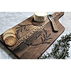 Charcuterie Board Personalized Serving Board with Handle Personalized Cheese Board Engagement Gift Wedding Anniversary Christmas