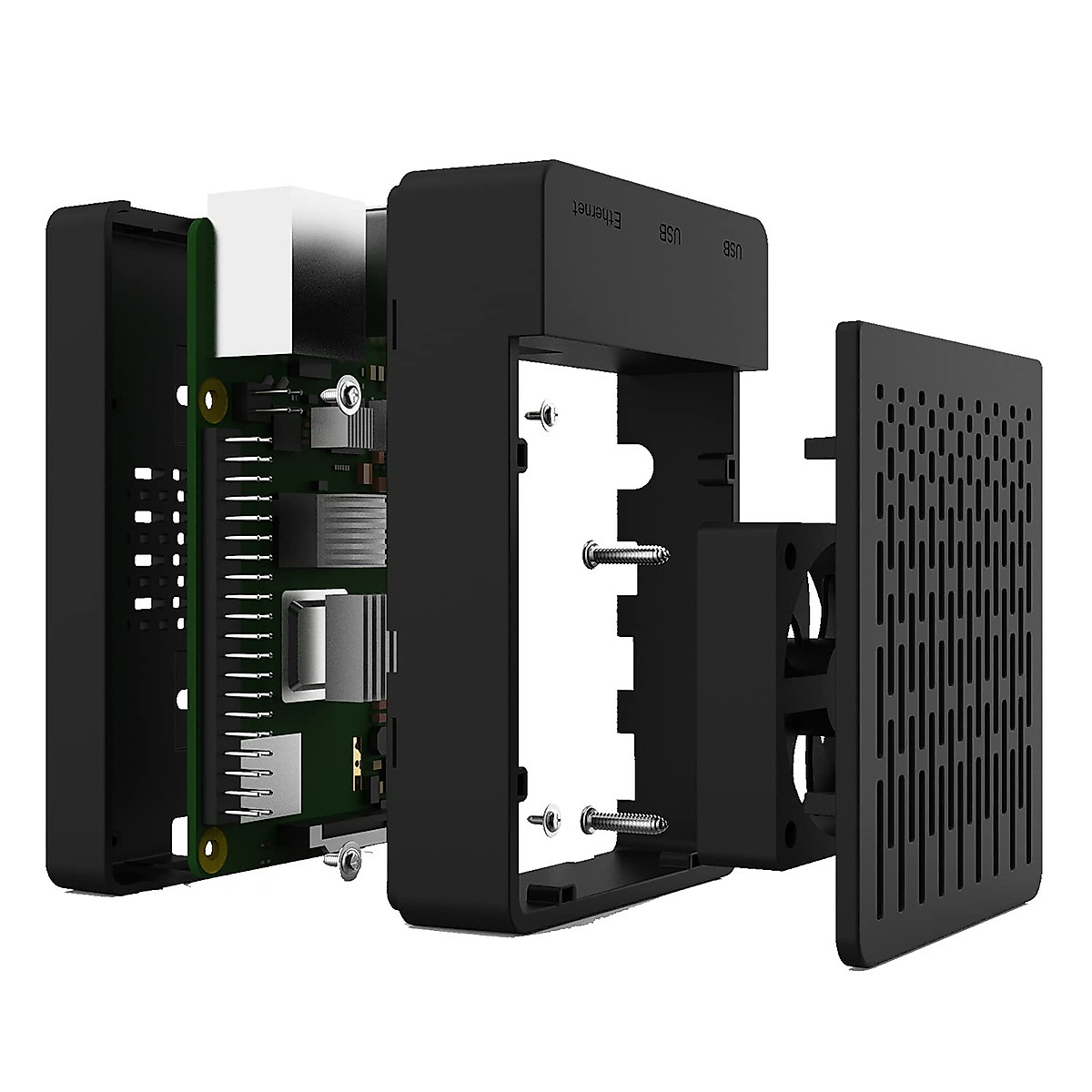 [20W 5V 4A] Raspberry Pi 4 Case, with iUniker 20W 5V 4A USB C Raspberry Pi 4 Power Supply with Switch Heatsink 40mm Cooling Fan for Pi 4 4 8gb/4gb/2gb