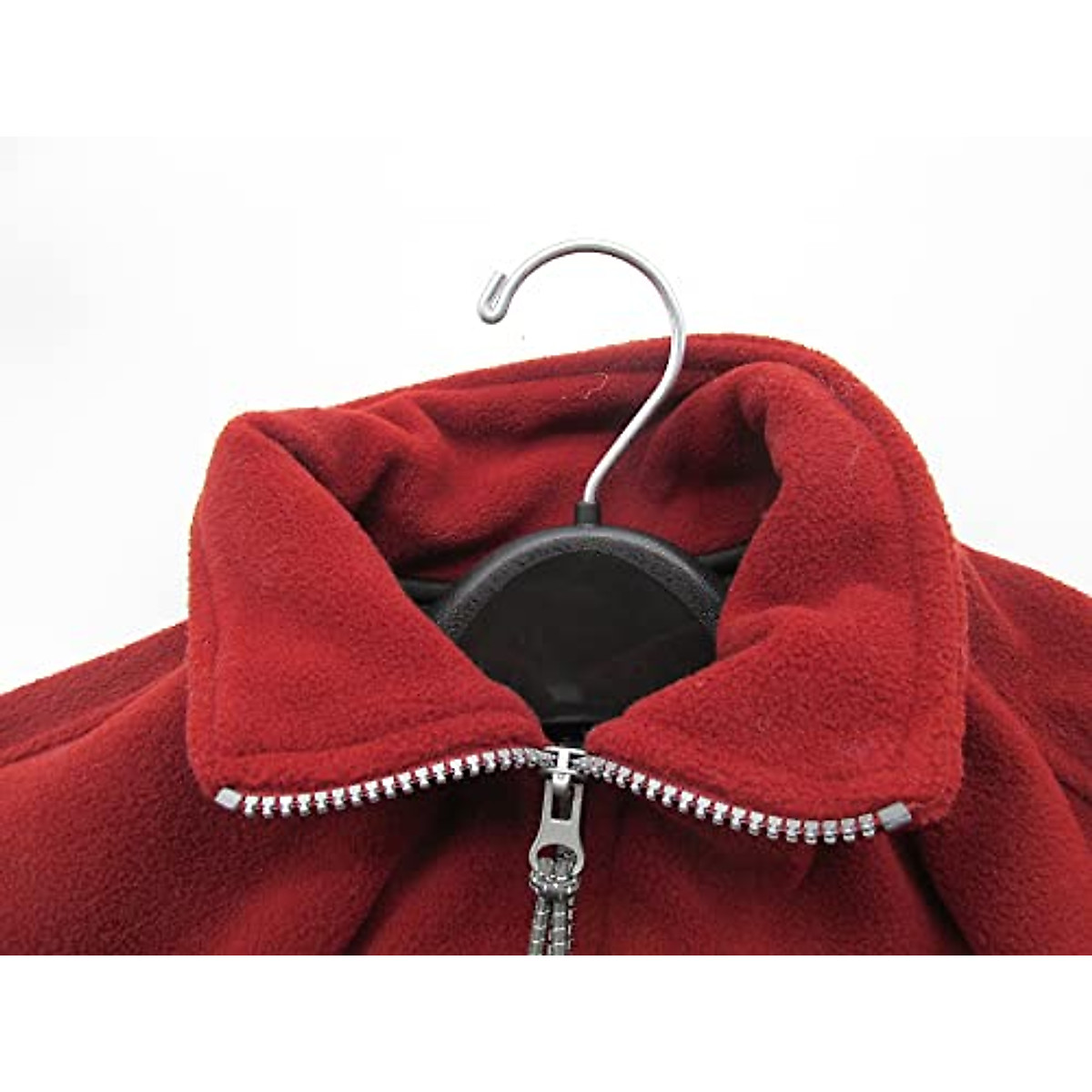 NAHANCO H19RH 19" Concave Plastic Suit Hanger with Round Hook (Pack of 100), Black