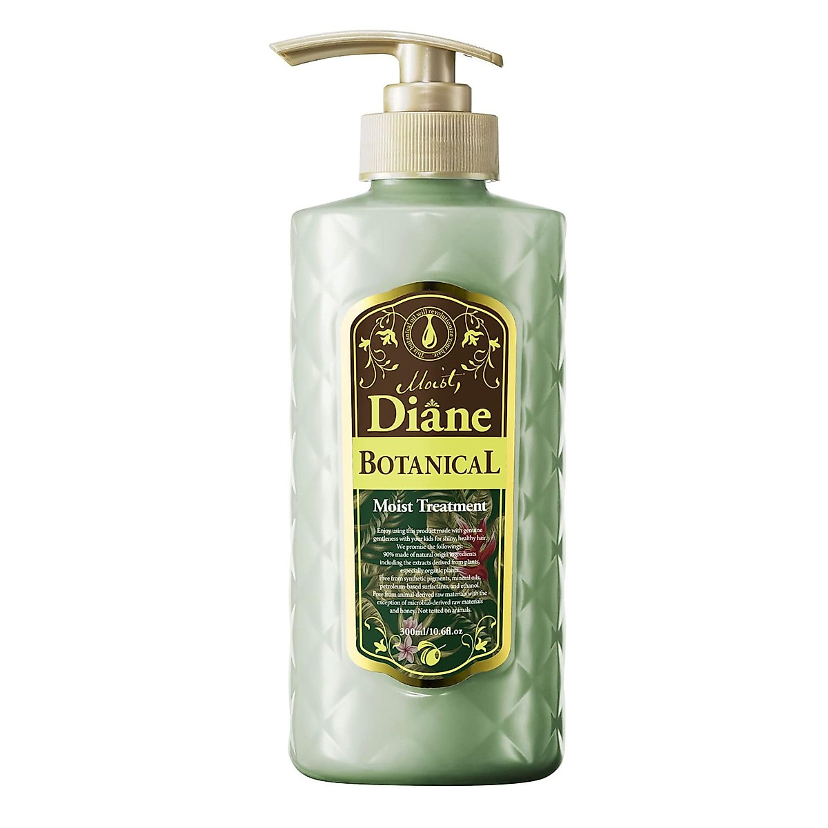 MOIST DIANE Hair Treatment with Pump for Women & Men, Natural Organic Japanese Hair Conditioner, Sulfate & Silicon Free Hydrating & Moisturizing Haircare Products, Botanical Moist 16.9 Fl Oz/500mL