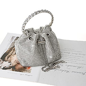 MMYOMI Women Upgrade Sparkly Rhinestone Glitter Evening Bag, Shoulder Bags Crossbody Bag Purses for Wedding Prom Party Club