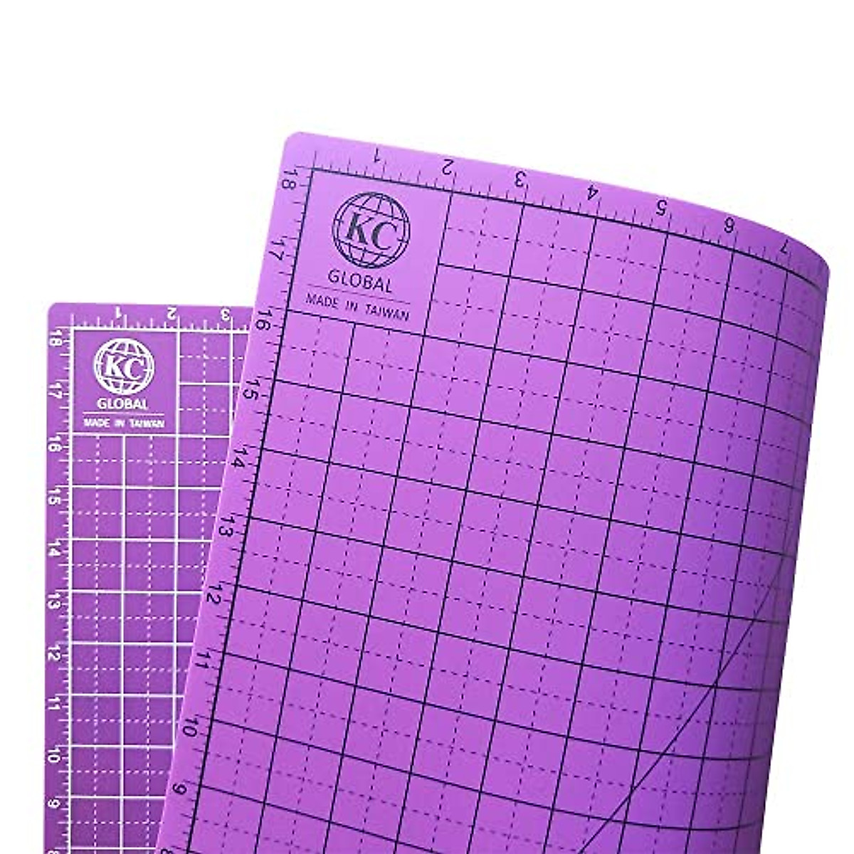 KC GLOBAL A2 (25"x19") Professional Grade Self-Healing Cutting Mat (Purple) - Odor-Free, Double-Sided, eco-Friendly, Durable. Premium Desk mat for Crafting, Sewing, Quilting and Art Projects