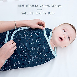 insular Swaddle Blanket, Baby Swaddle Wrap for Newborn and Infant, Adjustable Swaddle Set for Boy and Girl, Soft Cotton Sleep Sack 3 Pack Small(0-3 Month), Space