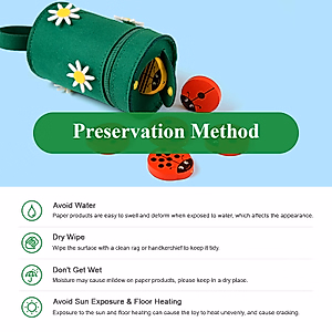 WODI Wooden Counting Ladybugs 0-10 Alphabets & Numbers Sorting Montessori Educational Toys for Toddlers Girls&Boys 3+ Learning to Count Cards Matching Painted Ladybug Toy