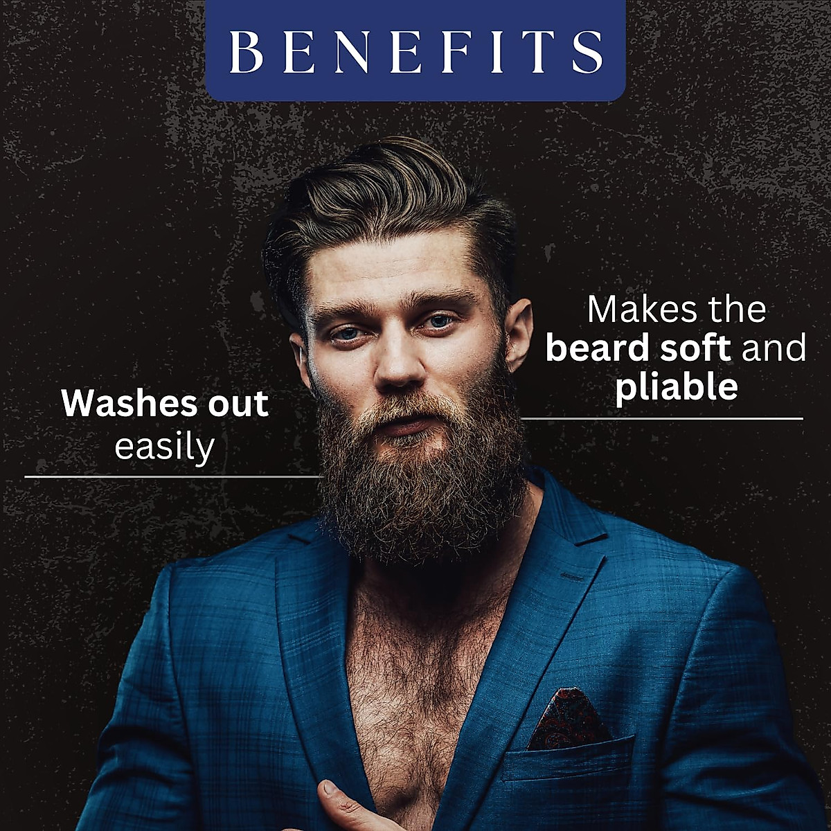 AMAzing Earth Beard & Mustache Holding Wax Gel for Men - Certified Organic, Strong Hold, Styling, Argan Oil, Chemical Free, 100% Vegan & Cruelty Free - 50gm