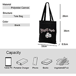 VAMSII Girls Night Out Bunco Party Tote Bag Dice Game Bunco Night Accessory Bag Bunco Game Lovers Players Gifts (Tote)