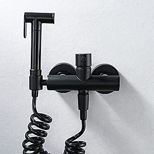 ZLOCYIVHE High Pressure Brass Handheld Bidet Sprayer Kit with 1.5M Hose, Hot and Cold Bidet Sprayer for Toilet Cleaning, Personal Hygiene