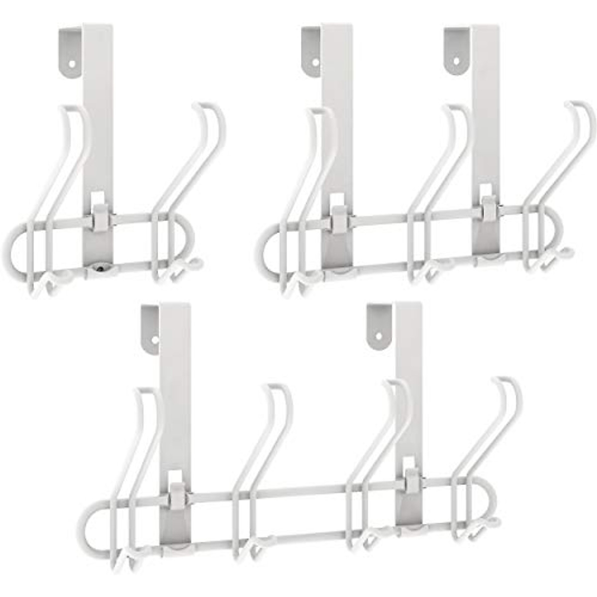 Franklin Brass 3-Hook Wire Over The Door Storage Rack,White