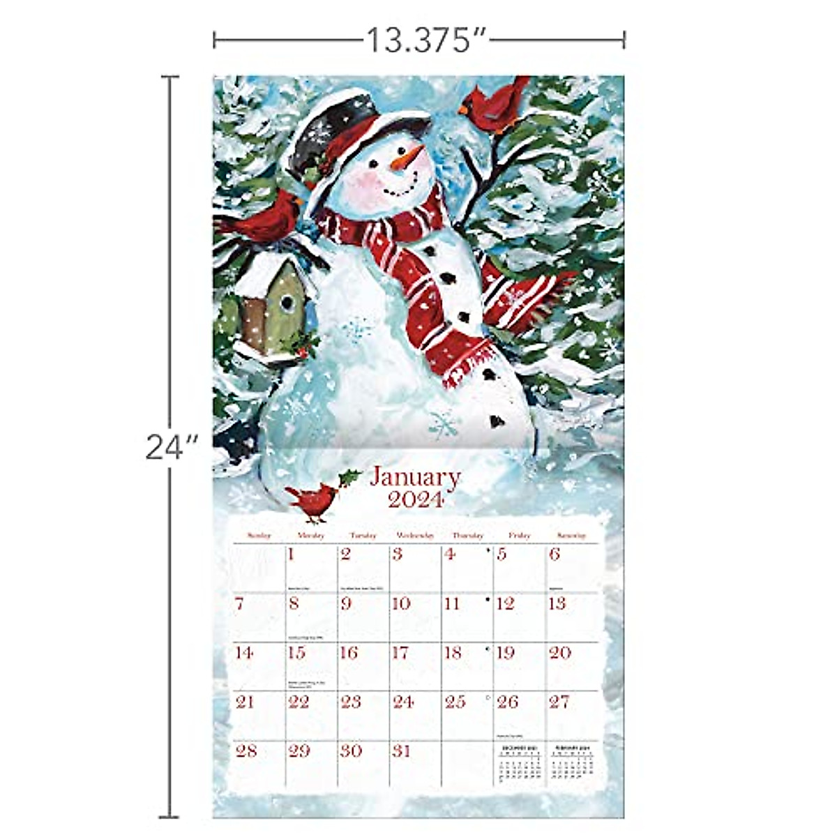 LANG Sam Snowman 2024 Wall Calendar (24991001939) Multi