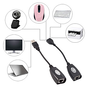 USB 2.0 to RJ45 Network Cable Adapter, Ethernet Extension Extender Network Adapter Cable Wired LAN for Cat5/RJ45/Cat6 Patch Cord