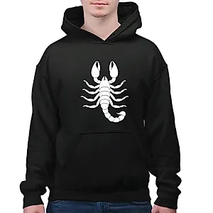 Funny Scorpion Graphic Gift Idea Perfect for Boys Men and Brothers Who Love Scorpions Black and Muticolor Unisex Hoodie