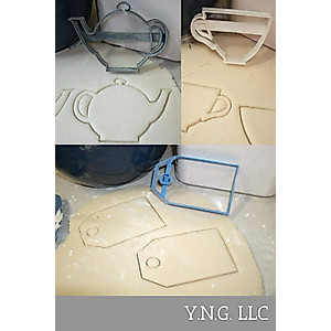 TEA TIME CUP POT HANGING NAME TAG BEVERAGE SET OF 3 COOKIE CUTTER USA MADE PR1178