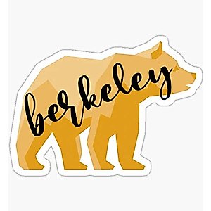 Berkeley Bear Sticker - Sticker Graphic - Waterbottle Laptop Phone Car Window Scrapbook Sticker