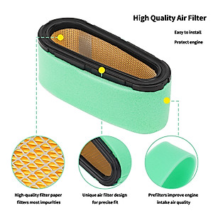 AWSZH 496894S 496894 493909 Air Filter 272403S 272403 Pre Filter Compatible with 12.5-17 HP 5053K Deer LG496894JD GX85 SX85 Scotts S1742 Sabre 1542HS 1546GS Craftsman Lawn Mower(2PC)