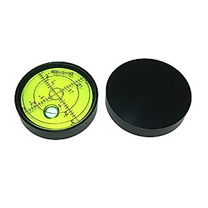 umei High precision horizontal bubble Aluminium Case Bullseye Spirit Bubble Surface Level Round Inclinometers for Surveying Instruments and Tribrachs, 60mm,Accuracy 15'/2（60x12mm）