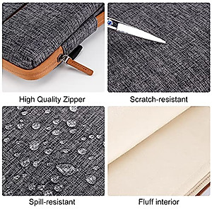 DOMISO 17 Inch Laptop Sleeve Shoulder Bag Water-Resistant Protective Case for 17.3" Dell Inspiron/MSI GS73VR Stealth Pro/Lenovo IdeaPad 300 320 321/ HP Envy 17/ LG Gram 17"/ ASUS ROG Strix GL702VS