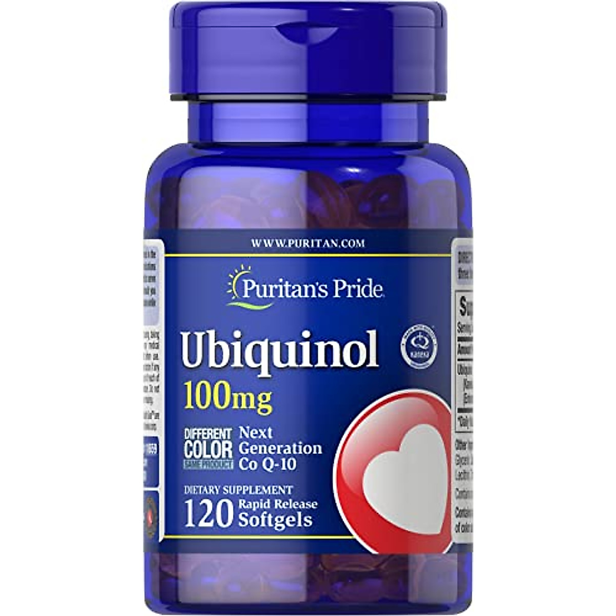 Ubiquinol 100mg, Supports Heart Health,120 Softgels by Puritan's Pride
