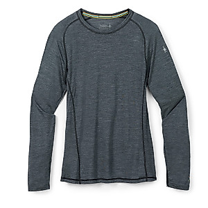 Smartwool SW016546010L Men's Merino Sport 120 Long Sleeve Charcoal Heather L