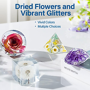 LET’S Resin Resin Kits and Molds Complete Set, 16OZ Resin Molds Silicone Kit Bundle with Sphere, Pyramid Molds, Resin Epoxy Starter Kit for Beginner Resin Casting